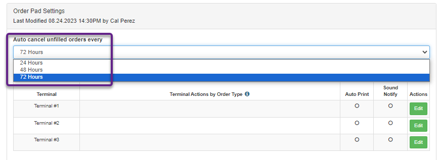 How to Enable Auto Cancel on Unfilled Online Orders